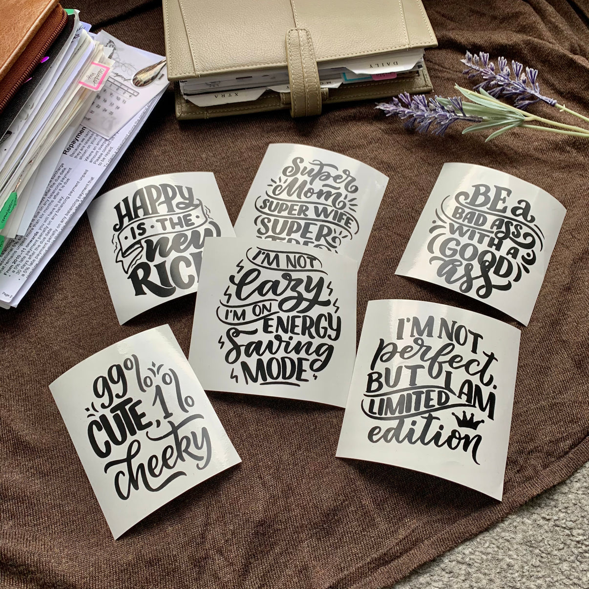 Cheeky Quotes- Vinyl Sticker Set – BrookeEvahPrints